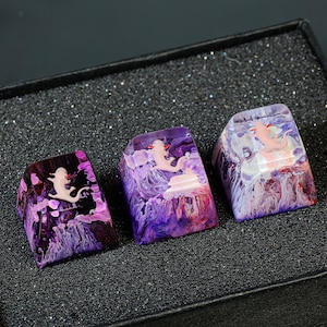 Purple Axolotl Artisan Keycap, Custom Keycap, Artisan Keycap, Cherry Mx ...