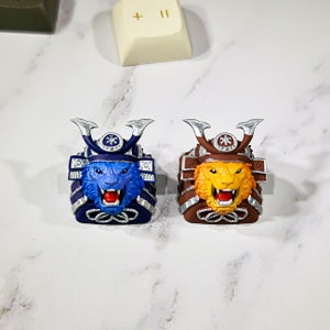Tiger Sa.mur.ai Keycap Artisan, Handmade Keycap, Sam.urai Keycap for ...