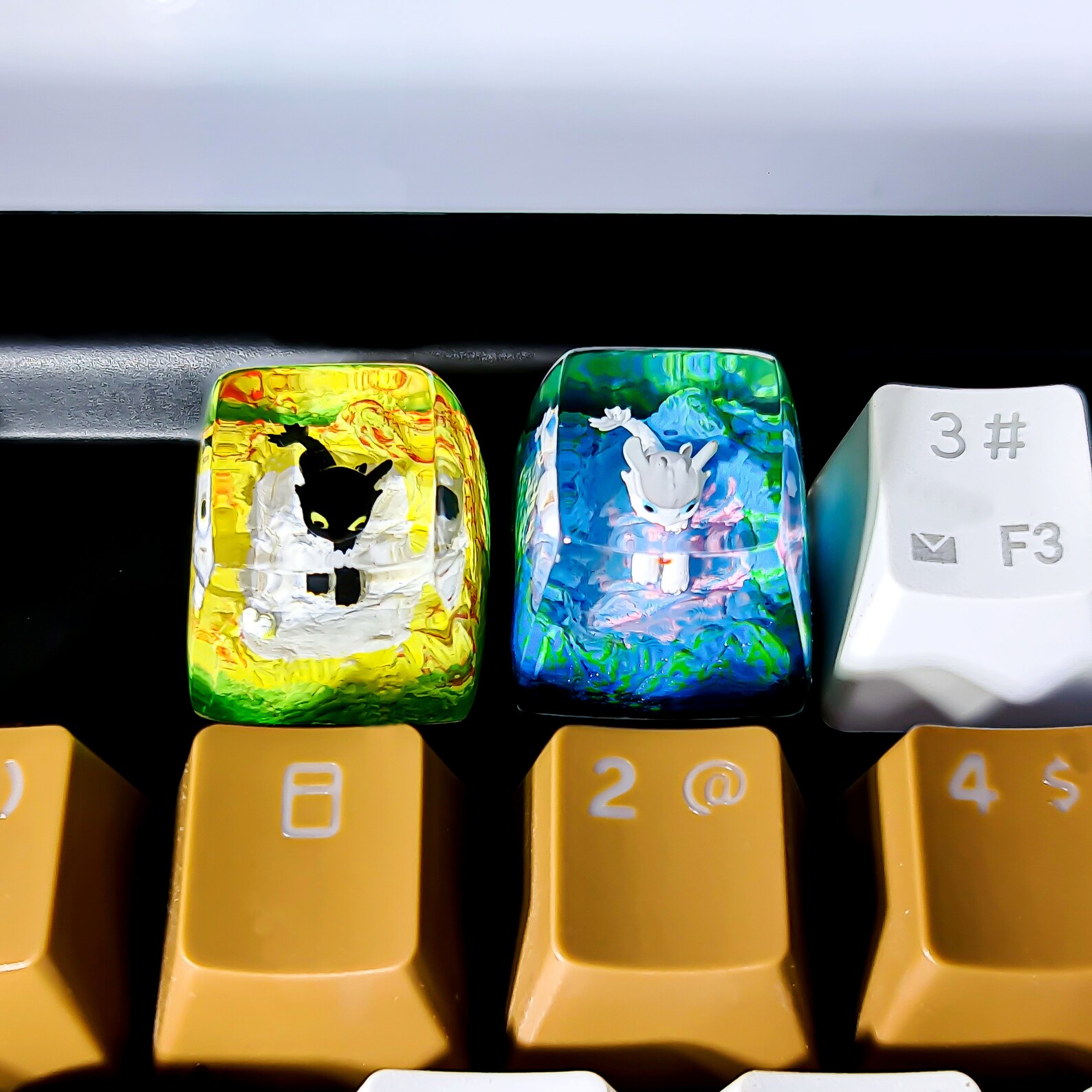 Anime Artisan Keycap, ESC Resin Keycap, Resin Handmade Keycap, Anime ...