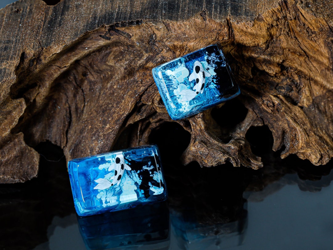 Blue Koi Fish Keycap, Koi Fish SA Profile Keycap, Handmade Artisan ...