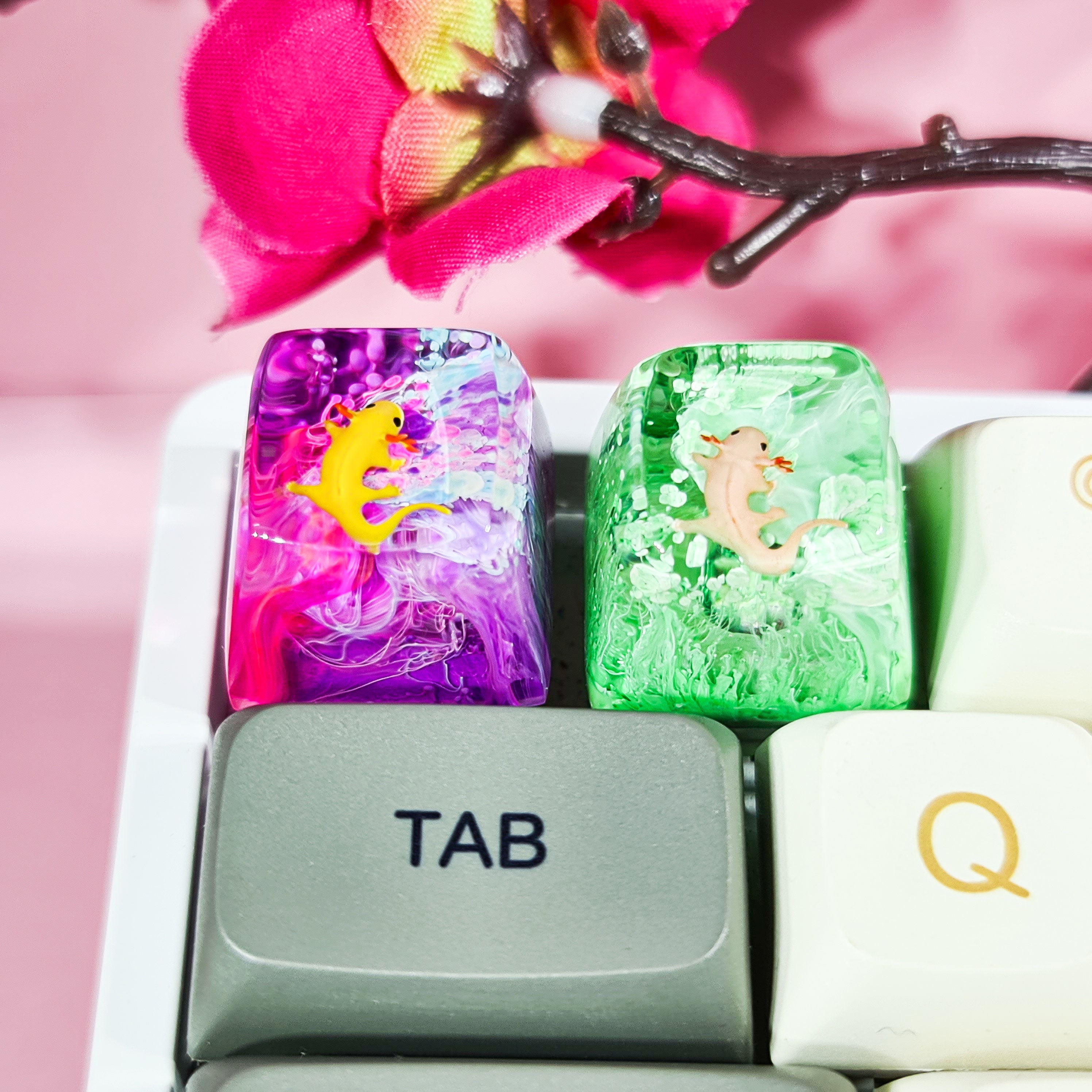 Axolot Keycap Axolotl Resin Keycaps Handmade Artisan Keycap - Etsy Israel