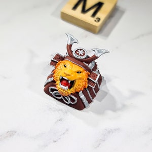 Tiger Sa.mur.ai Keycap Artisan, Handmade Keycap, Sam.urai Keycap for ...
