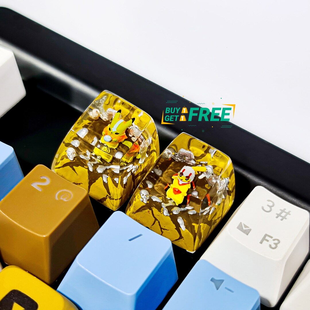 Pokemon Pikachu Keycap,pokemon Cosplay Keycap, Pokemon Keycap, Custom ...
