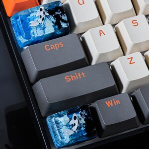 Blue Koi Fish Keycap, Koi Fish SA Profile Keycap, Handmade Artisan ...