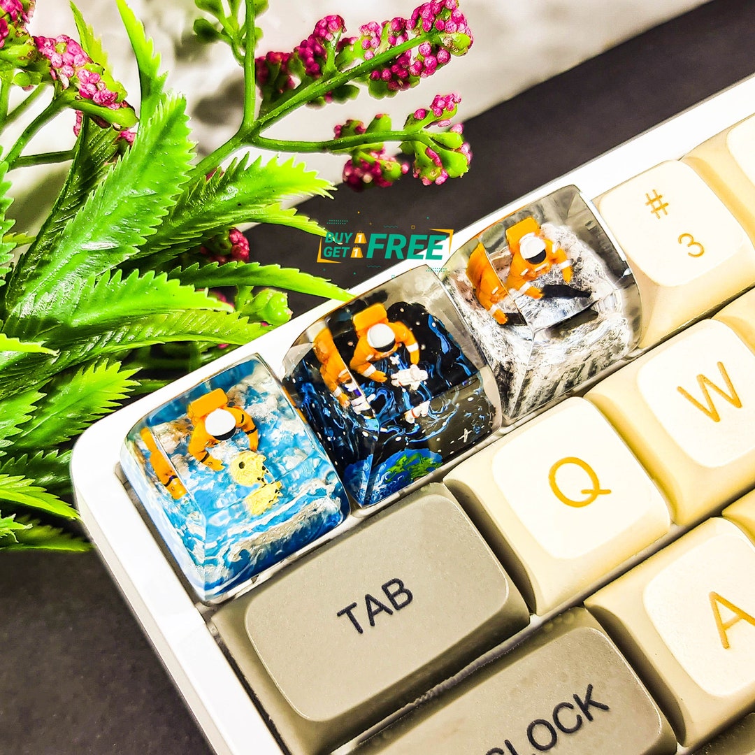 Astronaut Keycap, Galaxy Keycap, Moon Landing for Cherry MX, SA Profile ...
