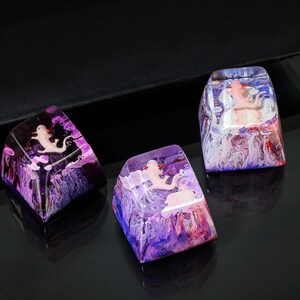 Purple Axolotl Artisan Keycap, Custom Keycap, Artisan Keycap, Cherry Mx ...