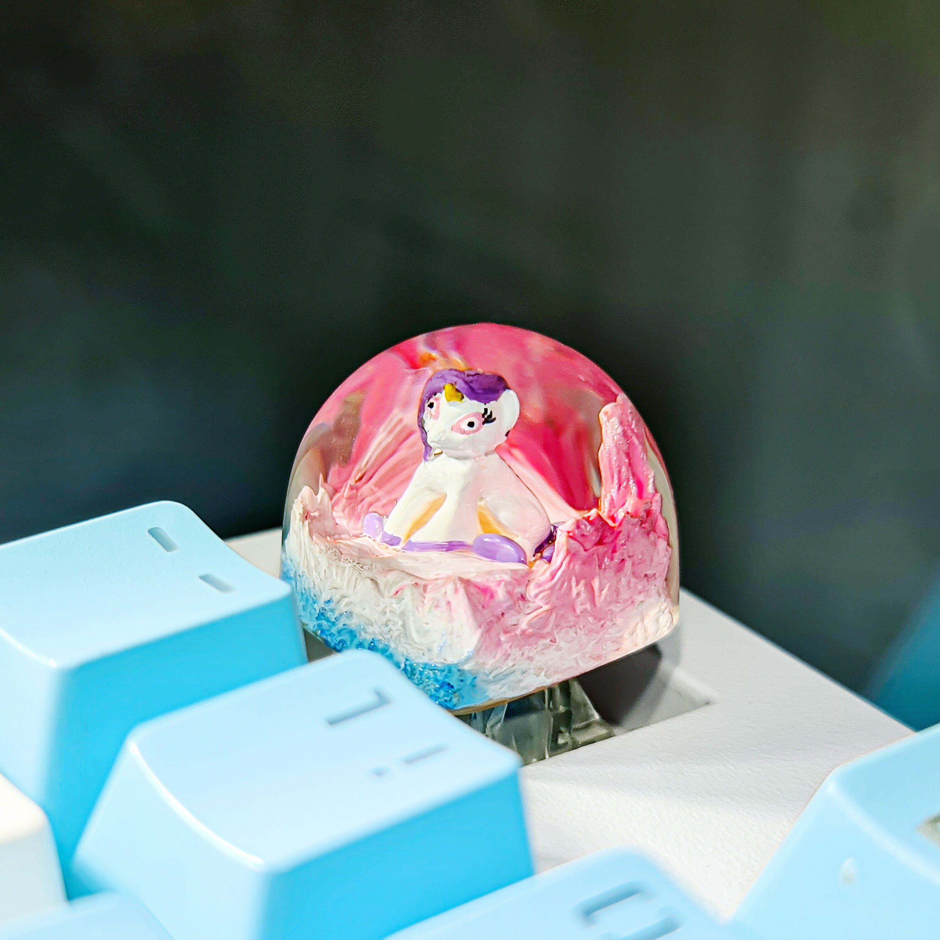 Unicorn Keycap Unicorn Artisan Keycap for Cherry MX SA - Etsy
