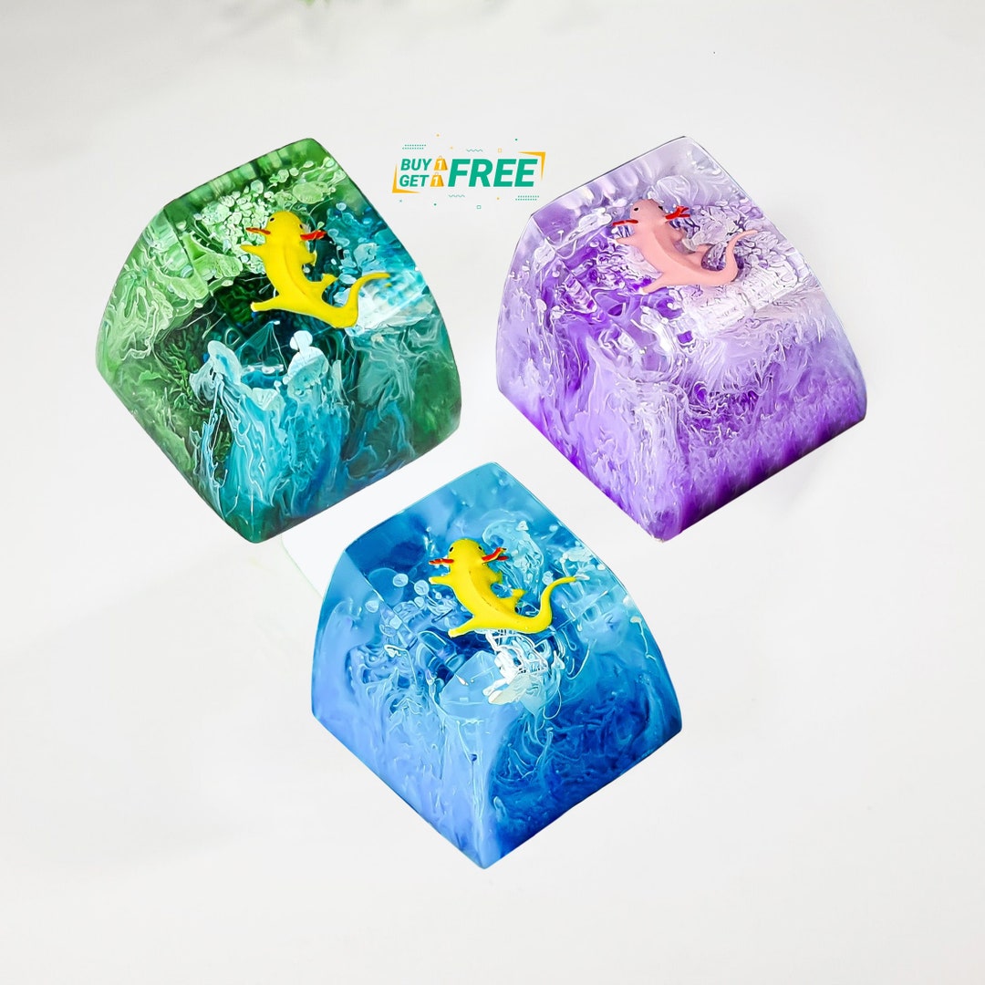 Axolot Keycap Axolotl Resin Keycaps Handmade Artisan Keycap - Etsy