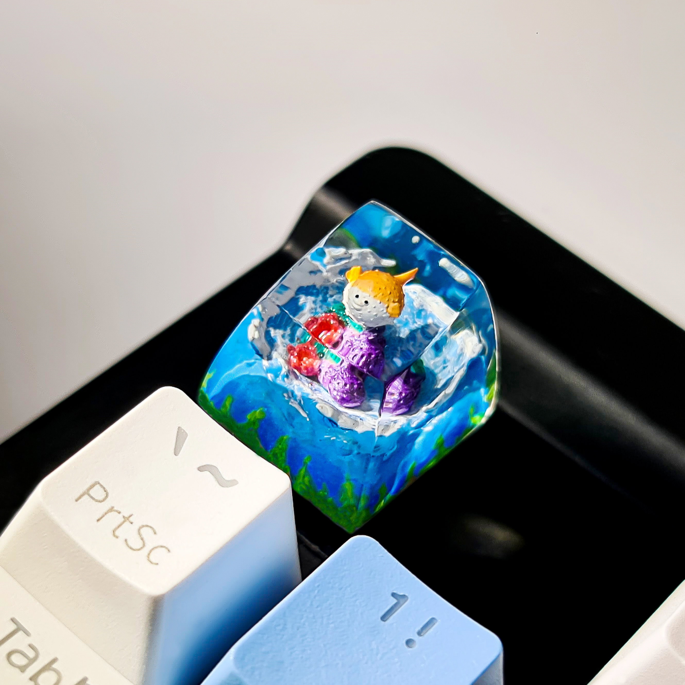 Puffer Fish and Diver Keycap Fish Keycap Custom Keycap - Etsy