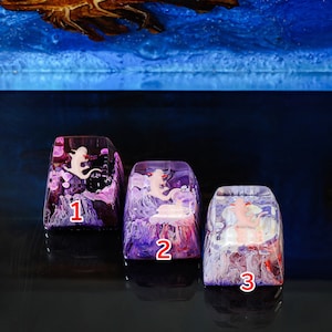 Purple Axolotl Artisan Keycap, Custom Keycap, Artisan Keycap, Cherry Mx ...