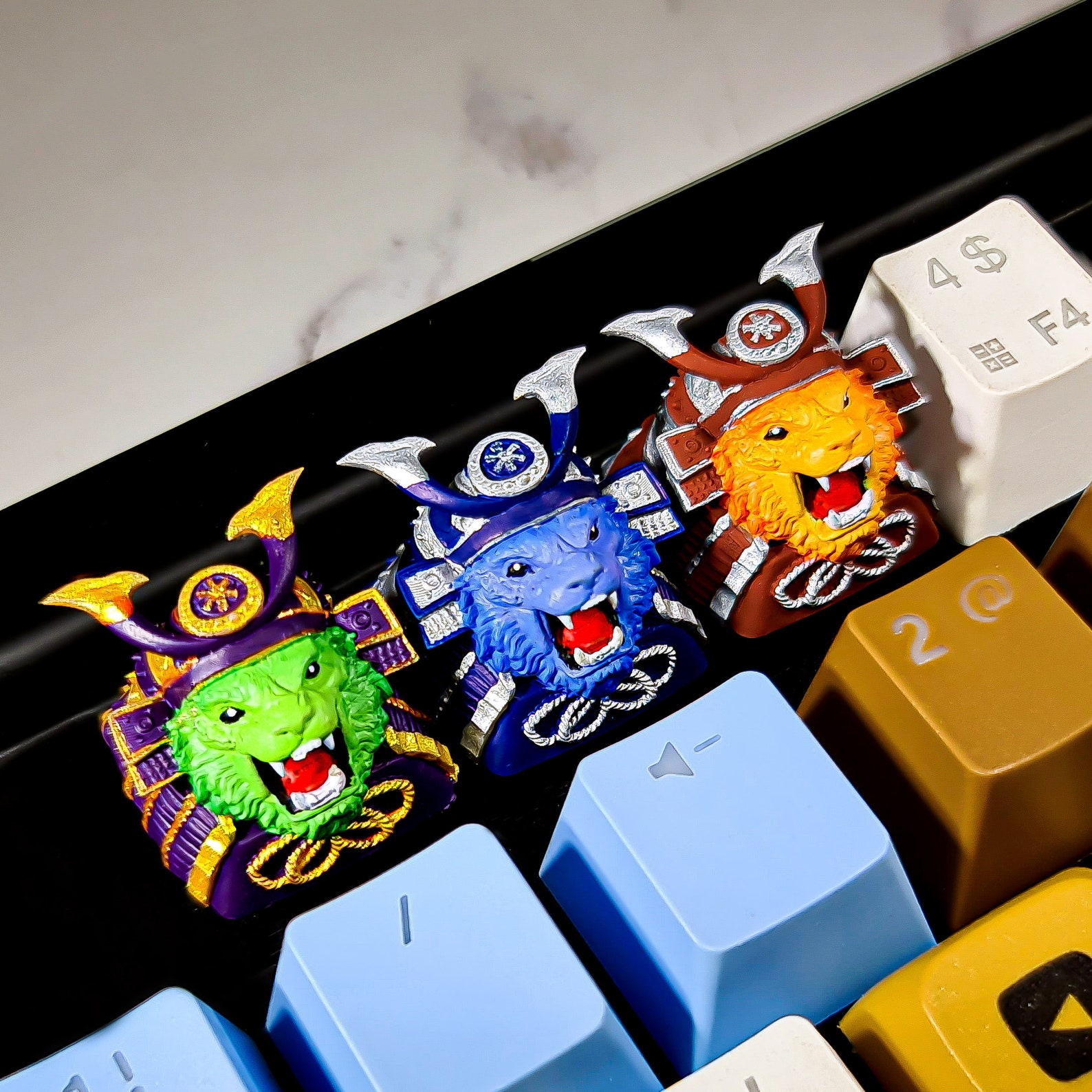 Tiger Samurai Keycap Artisan Handmade Keycap Samurai Keycap - Etsy