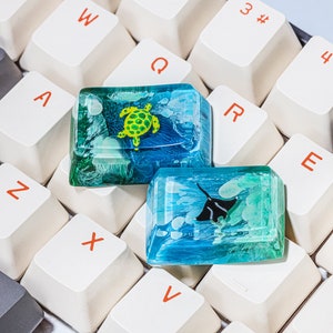 Manta Ray Keycap, Turtle SA Profile Keycap, Handmade Artisan Keycap ...