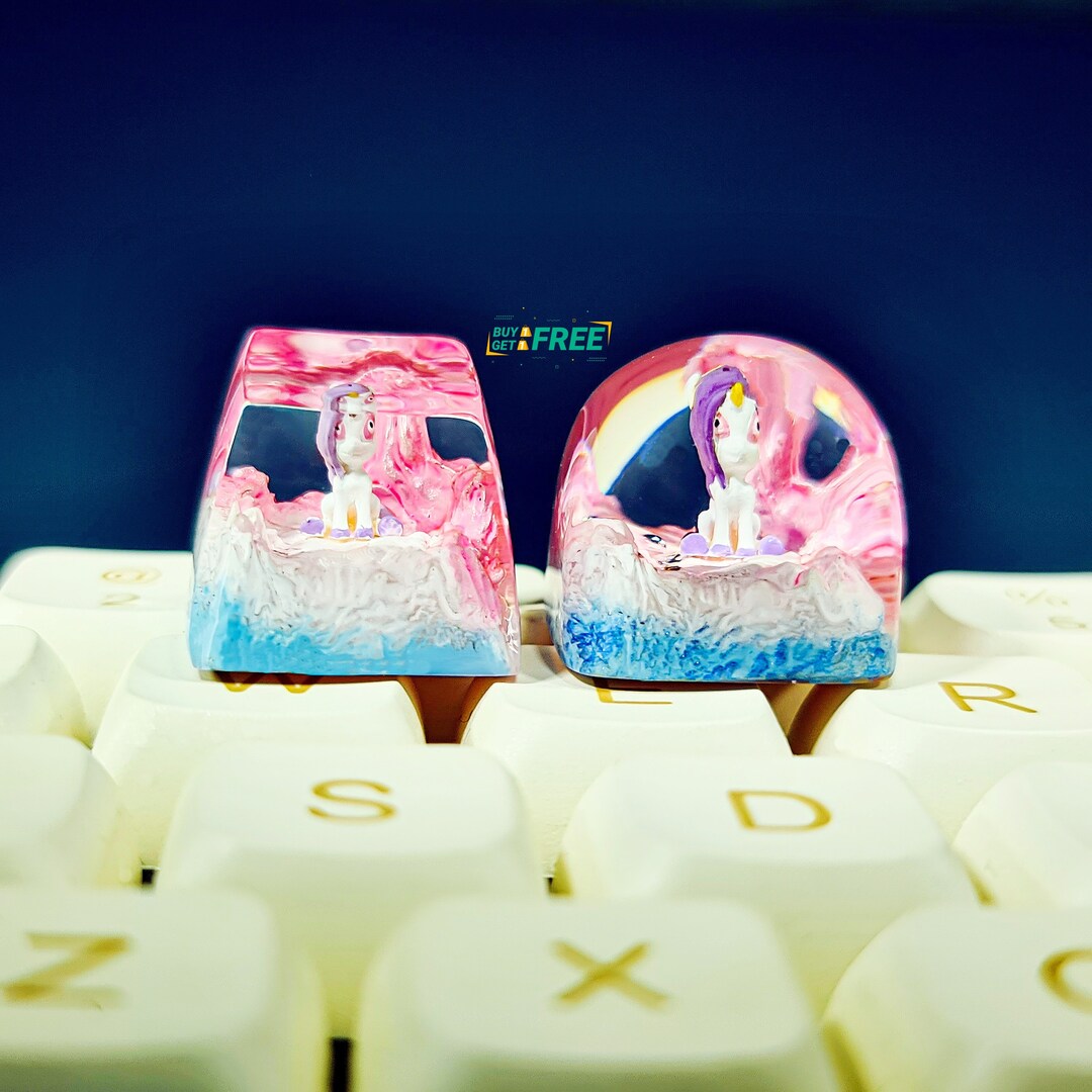 Unicorn Keycap, Unicorn Artisan Keycap for Cherry MX, SA Profile Keycap ...