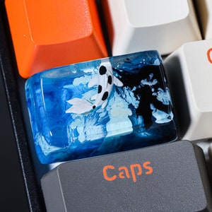 Blue Koi Fish Keycap, Koi Fish SA Profile Keycap, Handmade Artisan ...