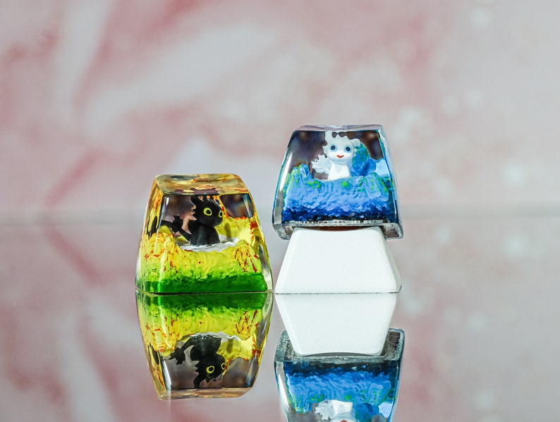 Anime Artisan Keycap, ESC Resin Keycap, Resin Handmade Keycap, Anime ...