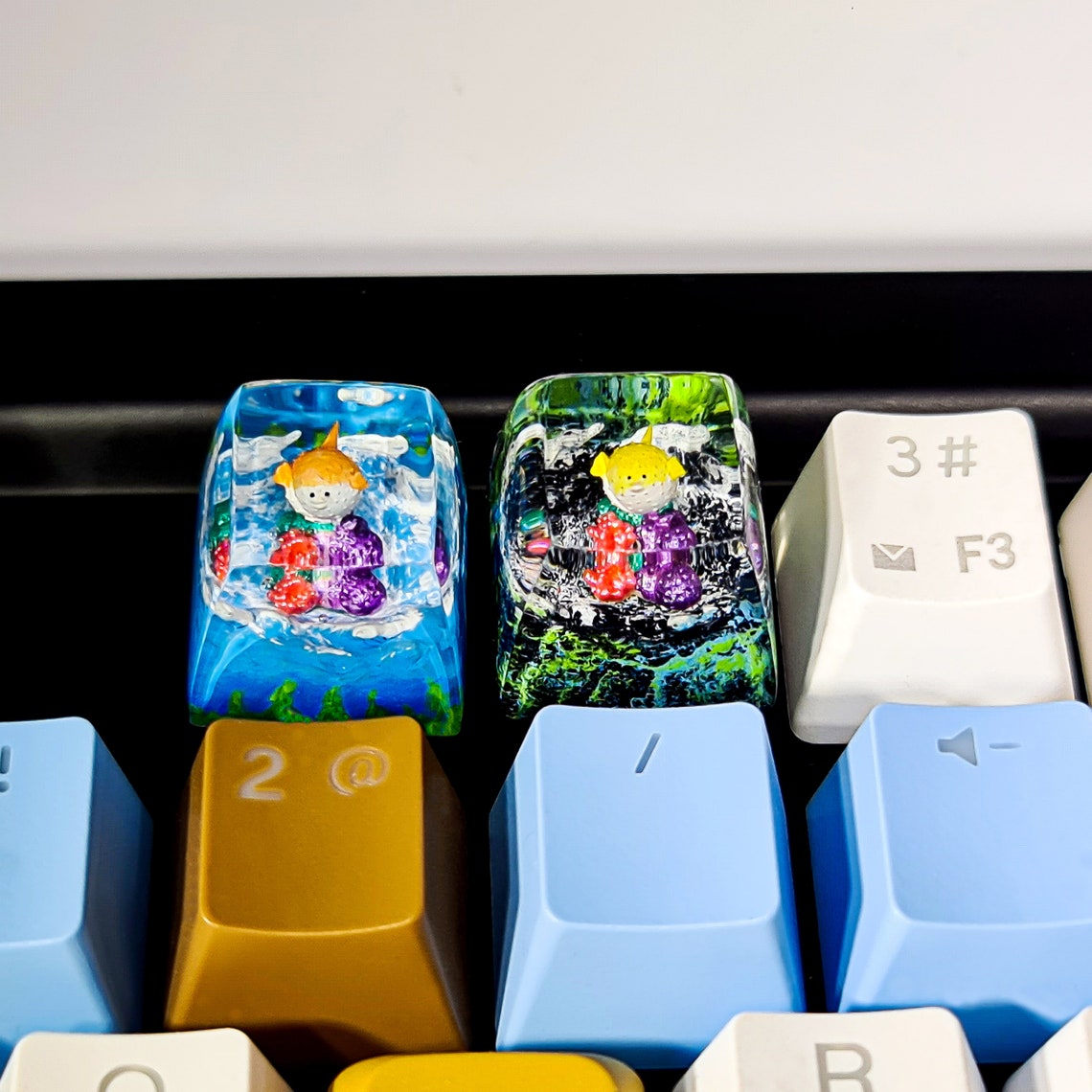 Puffer Fish and Diver Keycap Fish Keycap Custom Keycap - Etsy