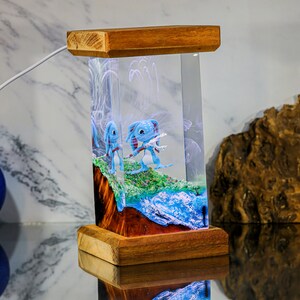 L.O.L Night Light, Gaming Lamp Decoration, Epoxy Resin Table Lamp, Wood ...