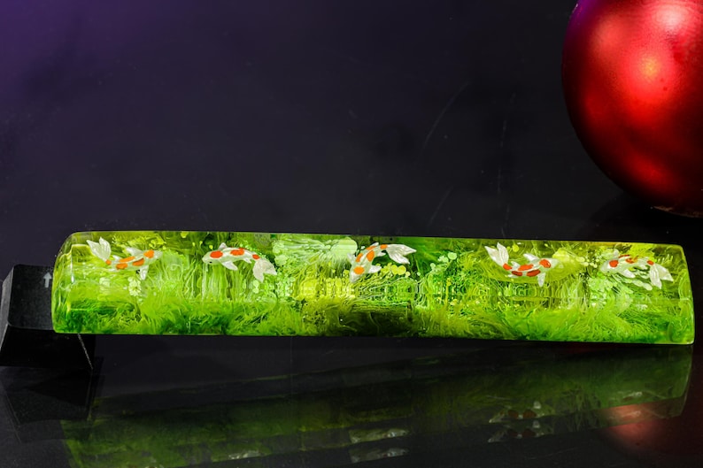 Green Koi Spacebar, Koi Fish Resin OEM SA Profile Key Cap, Koi Fish ...