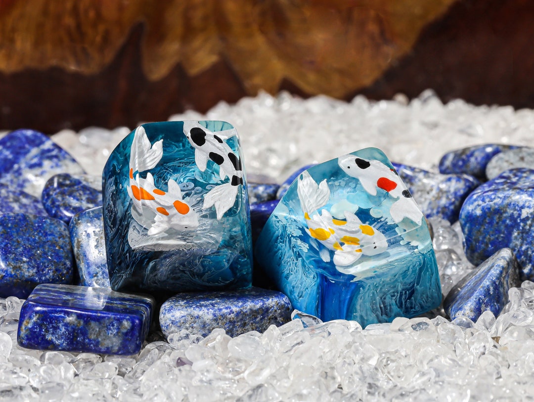 Blue Koi Keycap, Couple Koi Keycap, Koi Fish for Cherry Mx Keycap ...