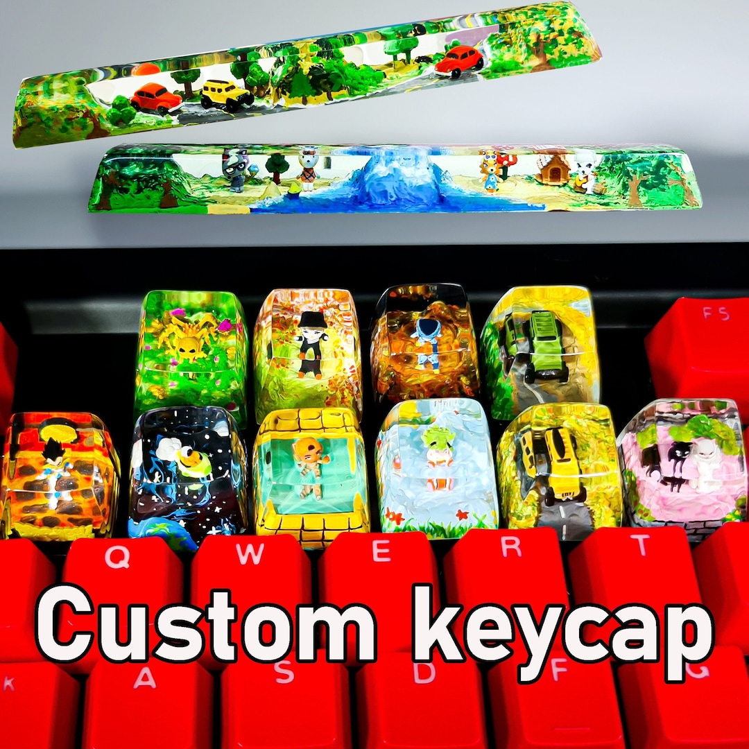 Custom Keycap, Custom Spacebar Keycap, Character Custom Keycap, Artisan ...