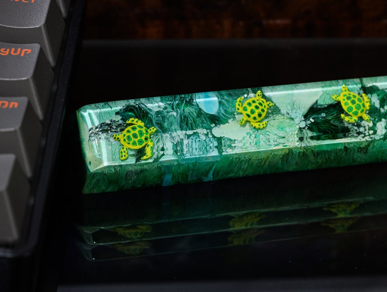 Sea Turtle Spacebar, Turtle Resin OEM SA Profile Key Cap, Turtle Keycap ...
