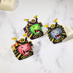 Tiger Sa.mur.ai Keycap Artisan, Handmade Keycap, Sam.urai Keycap for ...