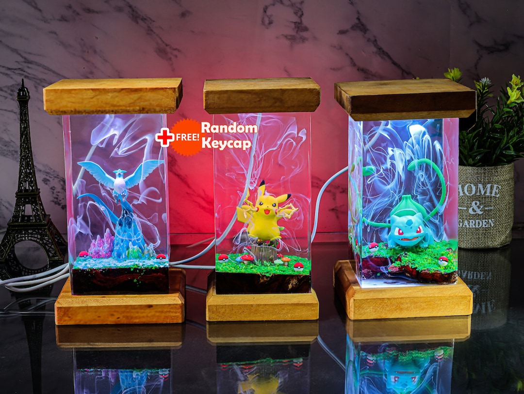 Pokemon Lamp, Custom Pokemon Night Light, Resin Lamp, Pikachu Lamp ...