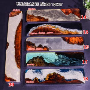 CLEARANCE Resin and Wood Wrist Rest, Black and White Resin Wrist Rest ...
