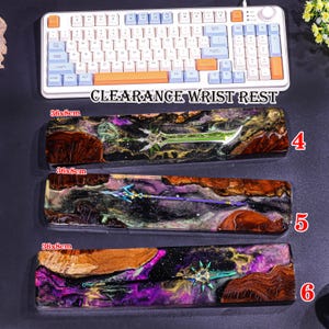 CLEARANCE Resin and Wood Wrist Rest, Black and White Resin Wrist Rest ...