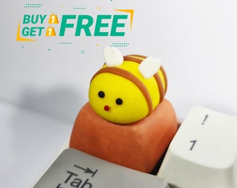 Cute Bee Keycap - 3D Printed Artisan Cherry MX XDA Keyboard Accessory ...
