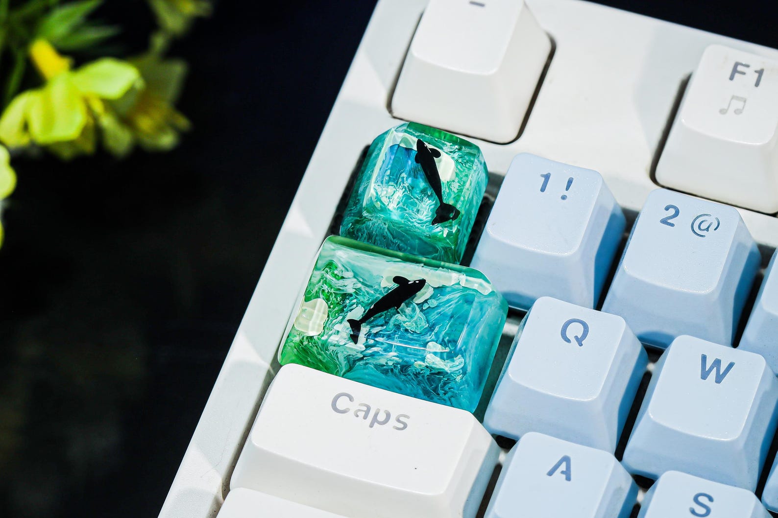 Hammerhead Shark Keycap, Sea Turtle Keycap, Whale Shark, Koi Fish Resin ...