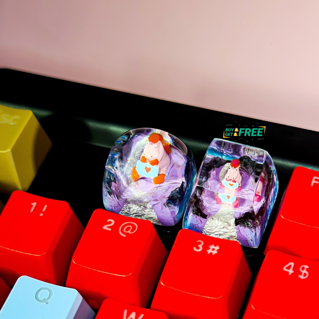 Purple Unicorn Keycap, Unicorn Keycap for Cherry MX, SA Profile Keycap ...