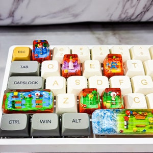 Game Keycap, ESC Resin Keycap, Anime Spacebar Resin Handmade Keycap ...