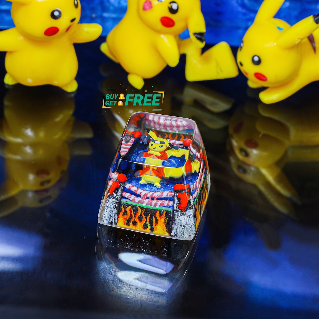 Pikachu Pokemon Keycap, Pikachu Cosplay Keycap, Custom Pokemon, Custom ...
