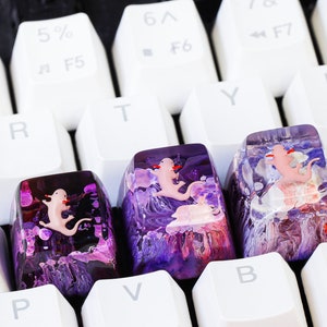 Purple Axolotl Artisan Keycap, Custom Keycap, Artisan Keycap, Cherry Mx ...