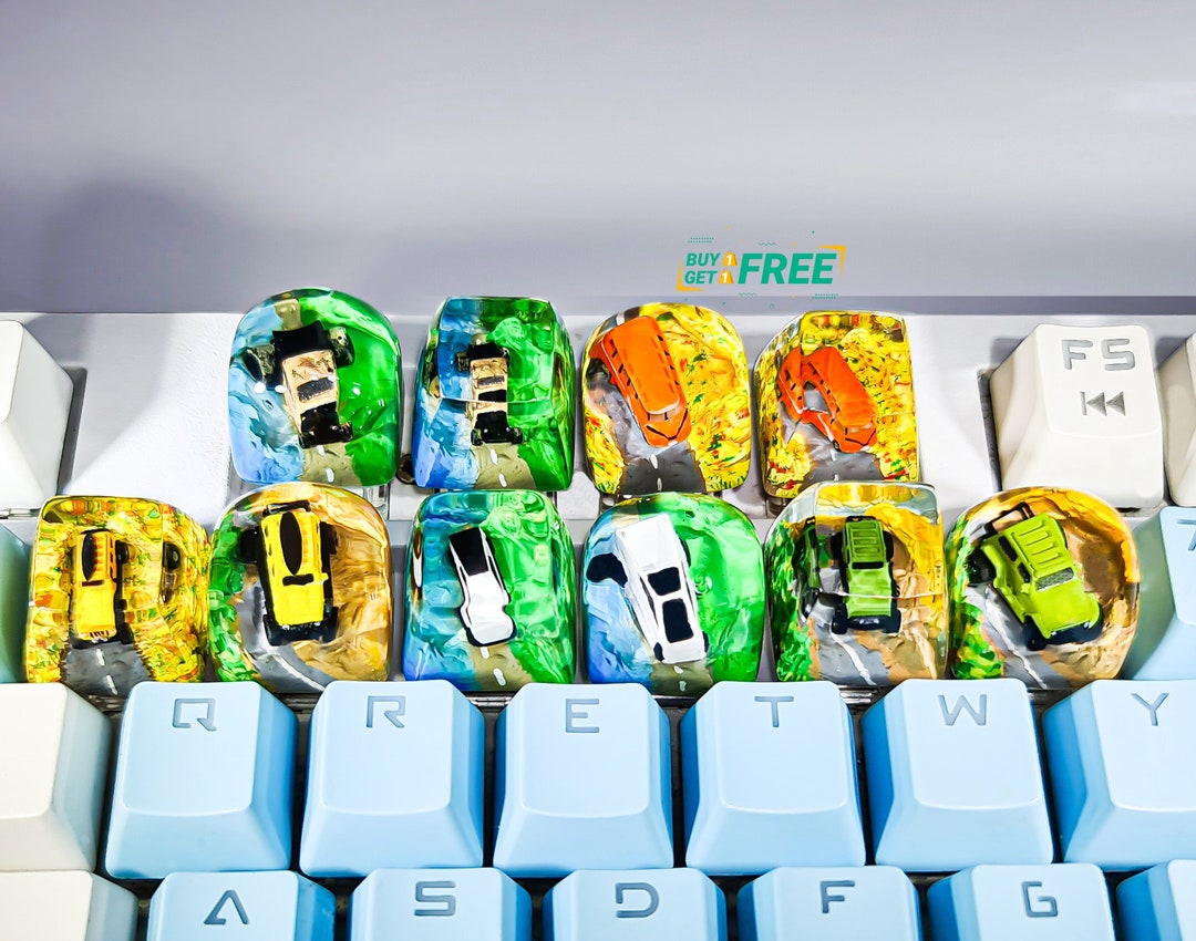 Car Keycap, Road Car Keycap, Yellow- Black Car Keycap, Custom Keycap ...