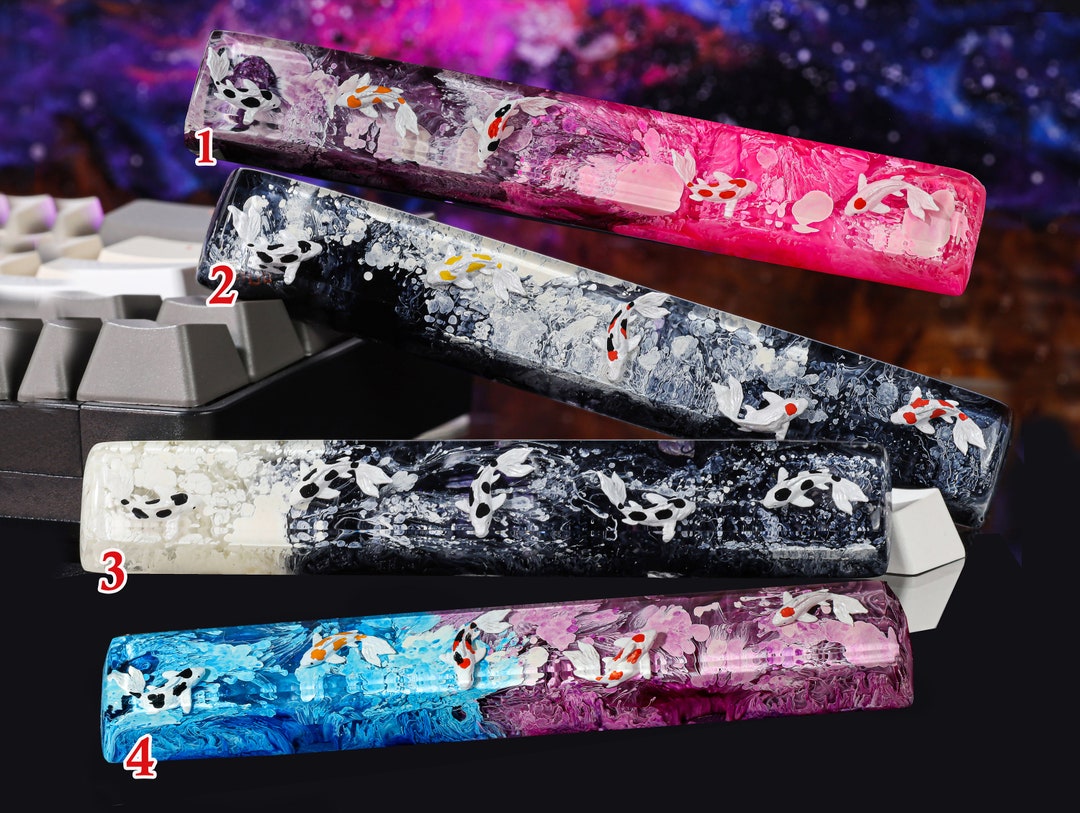 Koi Fish Spacebar, Custom Spacebar, Custom Koi Resin Handmade Keycap ...