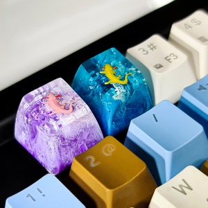 Axolot Keycap, Axolotl Resin Keycaps, Handmade Artisan Keycap, Custom ...