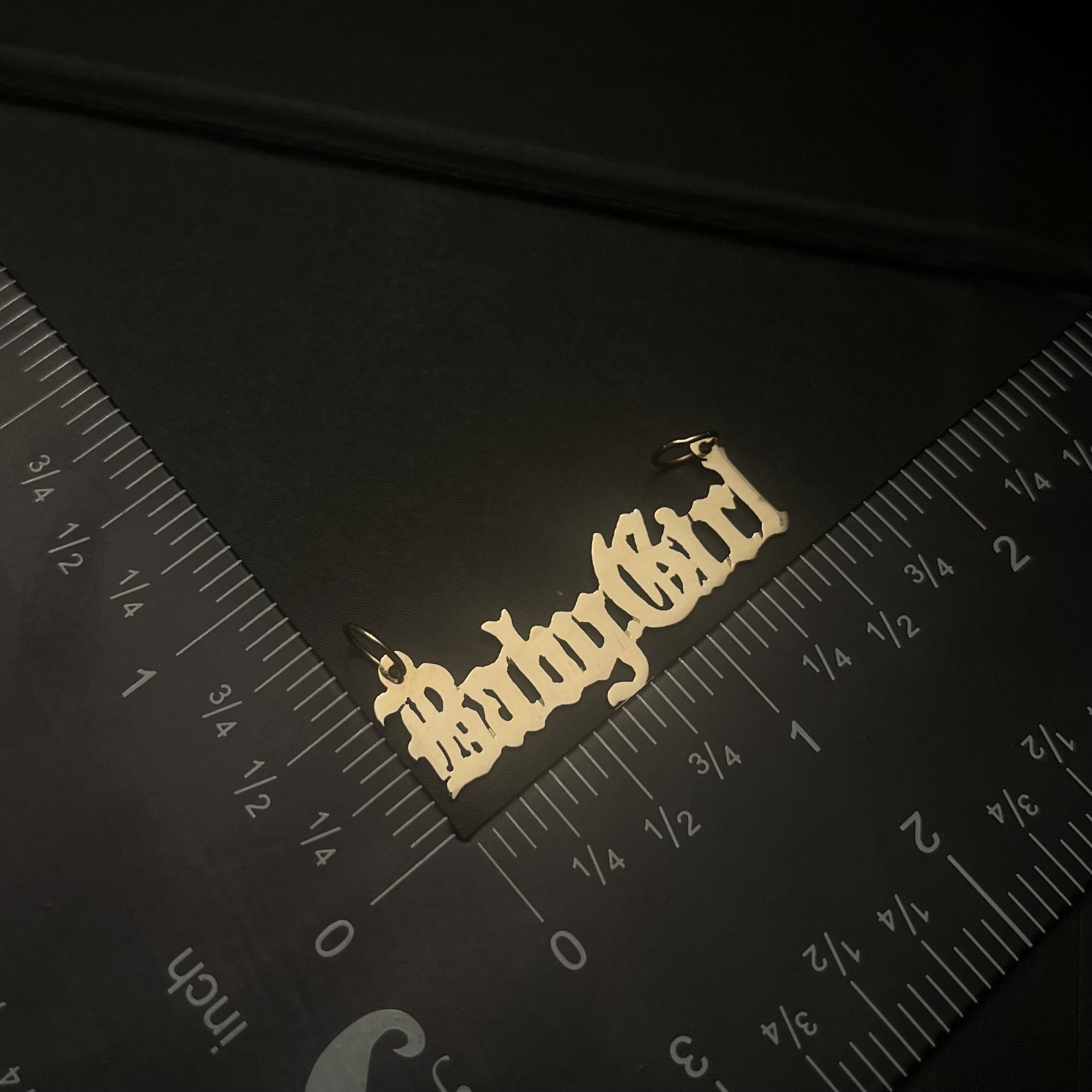 14k Gold Name Plate / Solid 14k Gold / Nameplate Personalized Charm ...