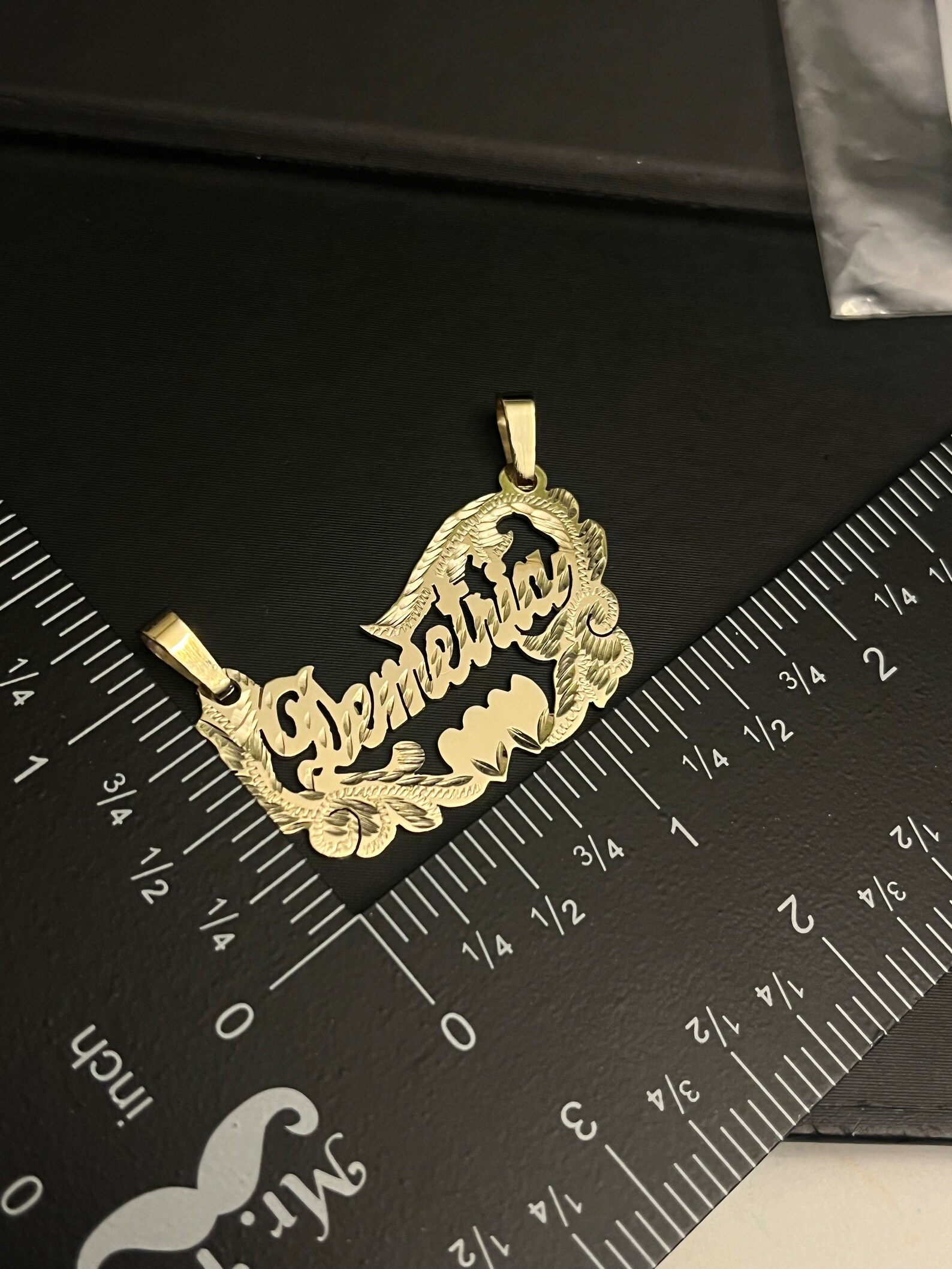 Exquisite 14K, 10K Solid Gold Personalized Name Pendant: Cursive Font ...