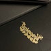 14K or 10K Solid Yellow, White Gold Name Plate Personalized HANDMADE ...