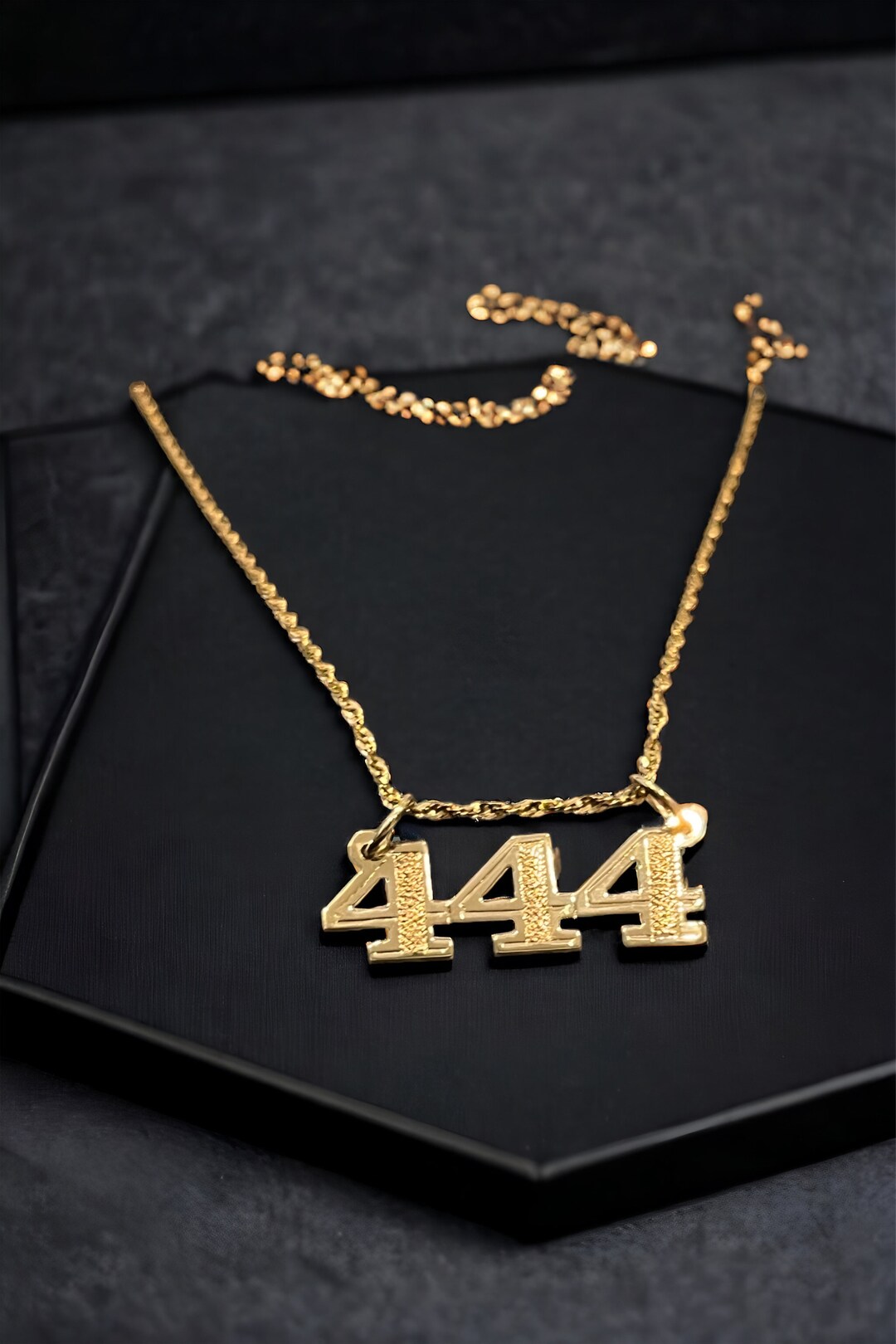 14K, 10K Gold Handmade Personalized Custom 3 Digits Number Pendant ...