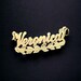 14K or 10K Solid Yellow, White Gold Name Plate Personalized HANDMADE ...