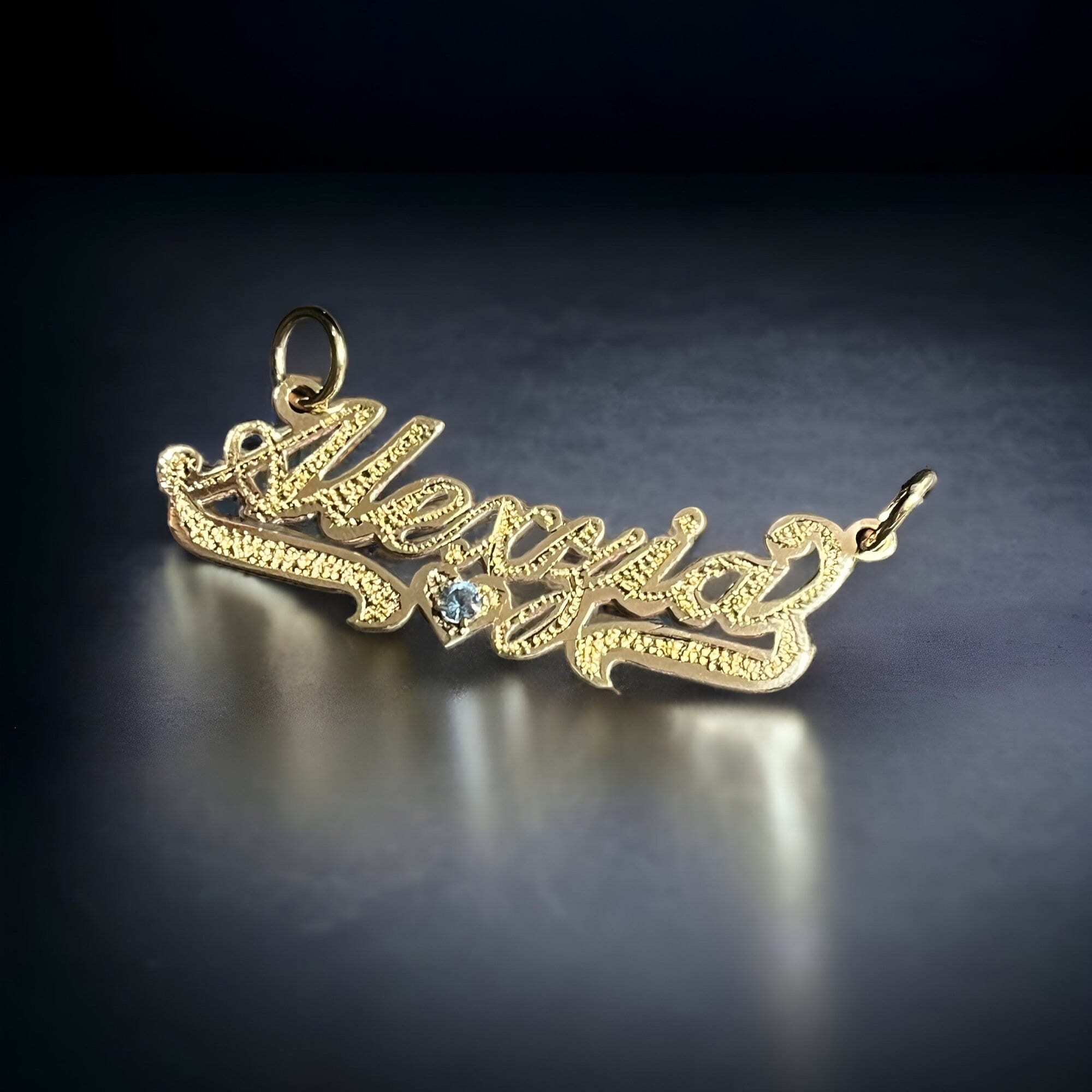 14K, 10K Solid Gold Personalized Name Pendant With Heart Design ...