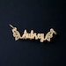 14K, 10K Solid Yellow, White Gold Dainty Name Plate Personalized ...