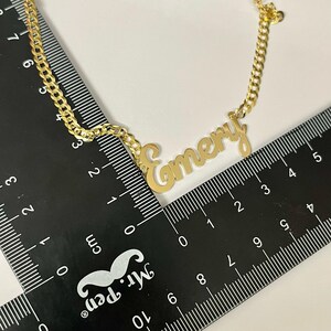 14K, 10K Solid Gold Customized Cursive Name Necklace, Handwritten Name ...