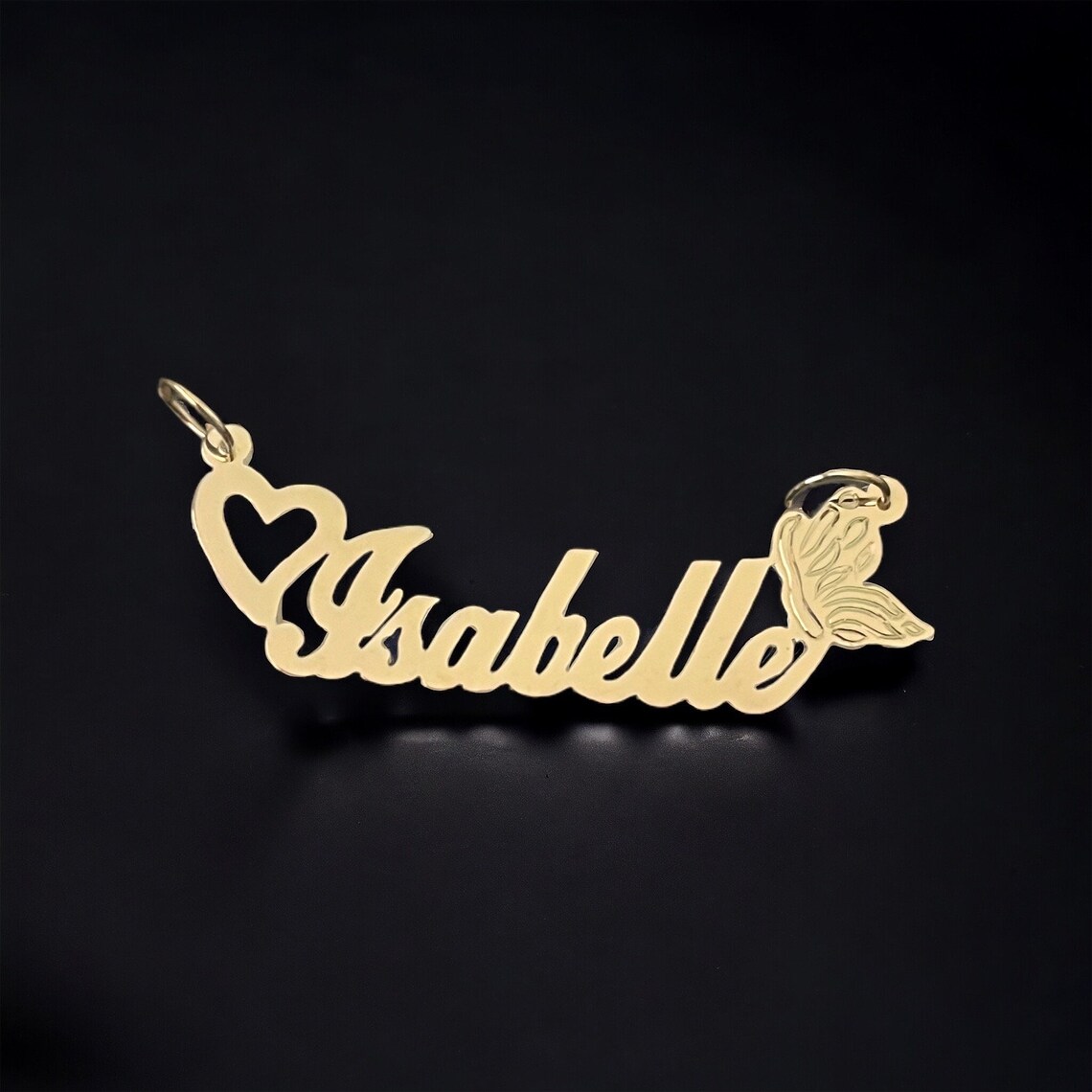 14k or 10K Solid Gold Personalized Handmade Name Pendant, Custom Name ...