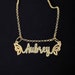 14K, 10K Solid Yellow, White Gold Dainty Name Plate Personalized ...