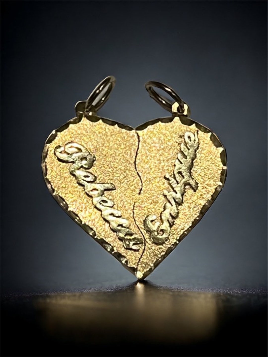 14K 10K Solid Yellow Gold Double Names On Heart Shaped Plate Etsy 14k-10k-solid-yellow-gold-double-names-on-heart-shaped-plate-etsy