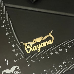 14k or 10K Solid Gold Personalized Handmade Name Pendant, Custom Name ...